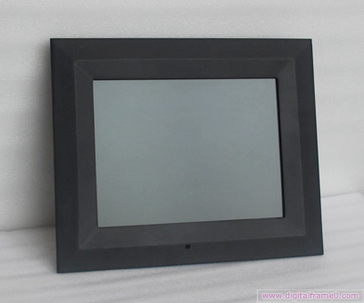 15" black wood digital picture frame